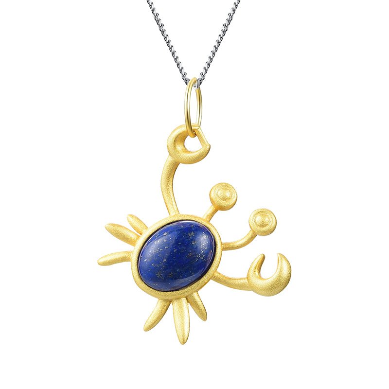 Mr Crab - Handmade Lapis & Amazonite Necklace – MetalVoque