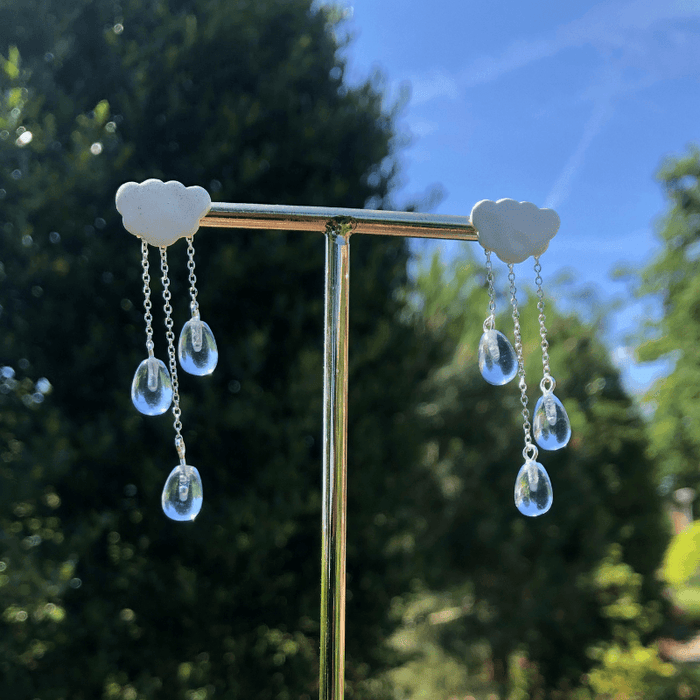 Rainy Cloud - Handmade Rain Drop Earrings – MetalVoque